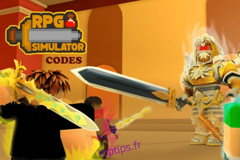 Quels sont les codes pour RPG Simulator ? - toptips.fr