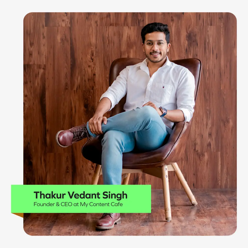 Avec Vedant Singh Thakur (PDG de My Content Cafe) - toptips.fr
